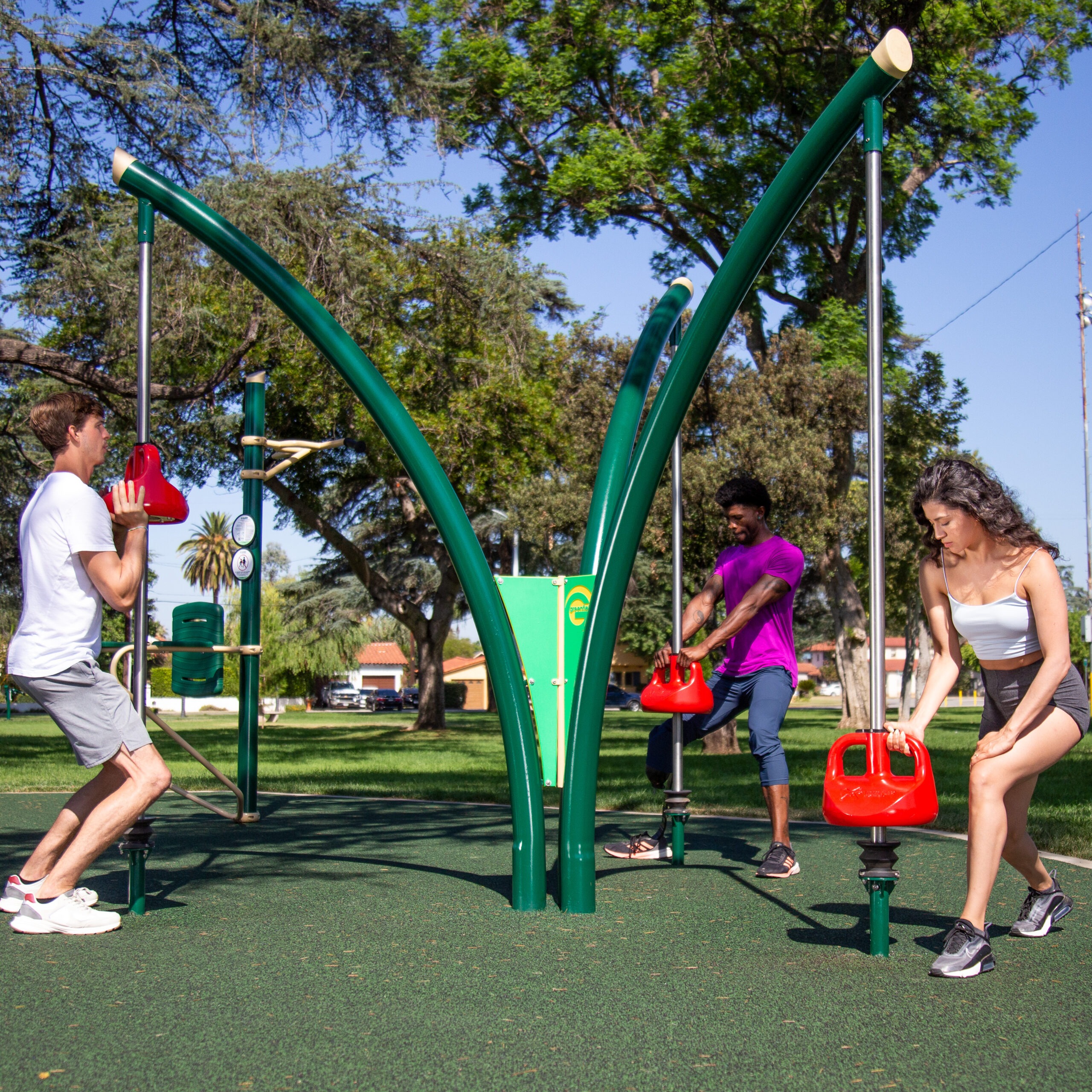 3-Person Kettlebell Station - Greenfields Outdoor Fitness